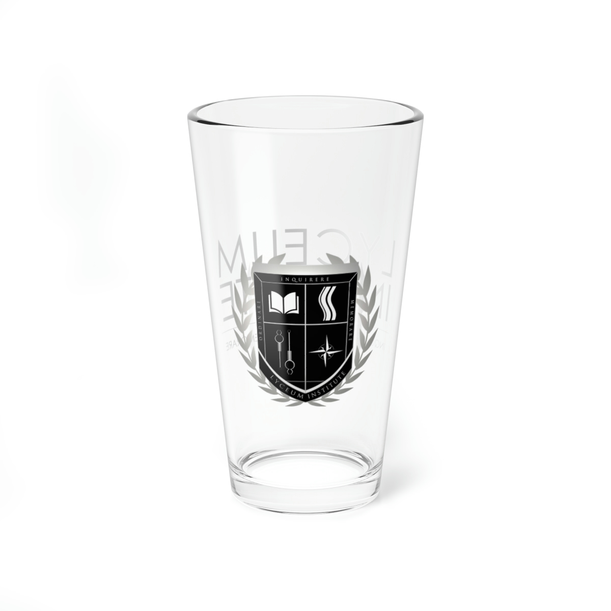 First Pint Glass (Seal and Motto) - Lyceum Institute
